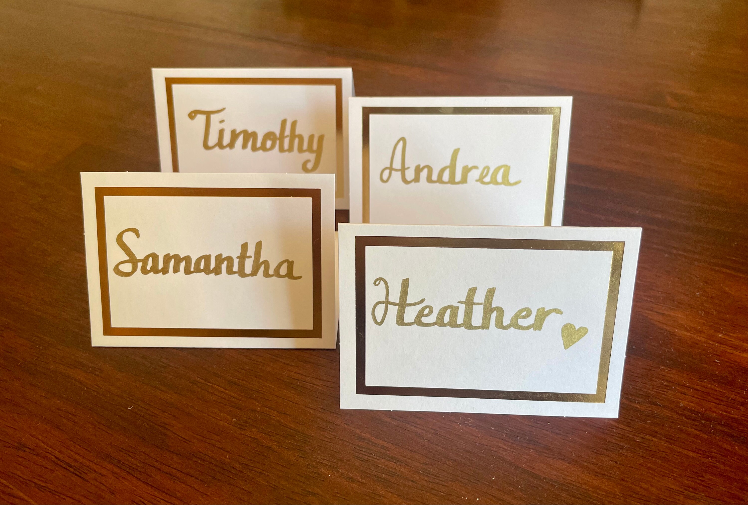 Hand Lettered Name Cards / Table Setting Cards / Place Cards / Table ...