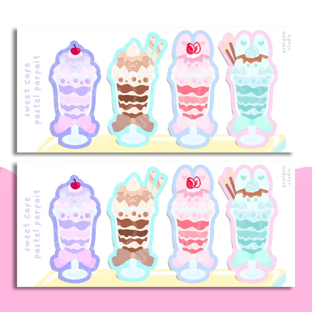 Pastel Parfait Sticker Pack | Glossy Sticker | Vinyl Sticker | Cute ...