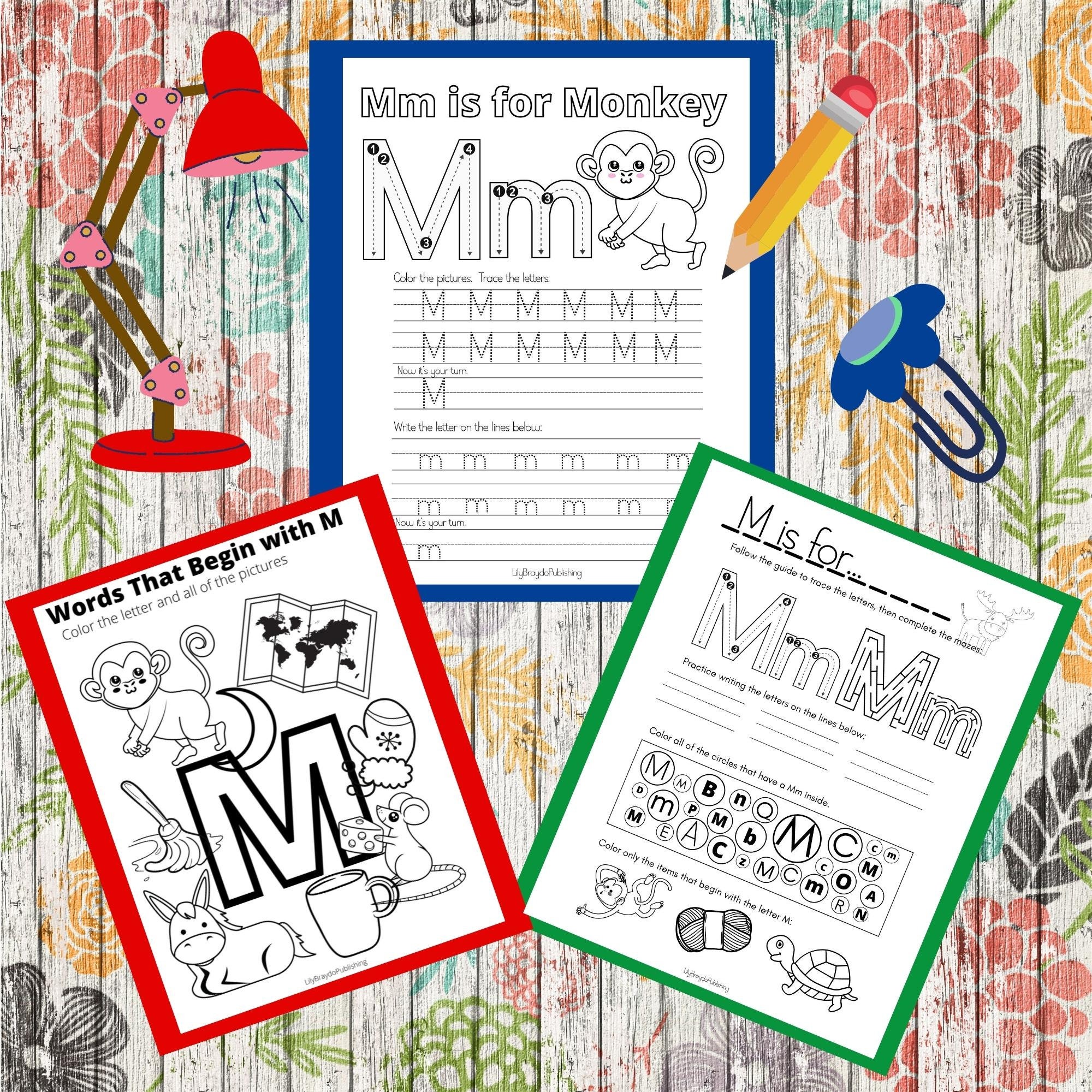 Letter M Writing Pages