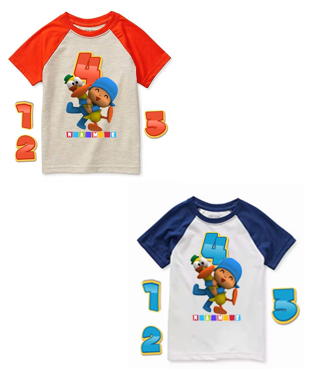 Happy Birthday Pocoyo & Pato From Pocoyo Kids T-shirt - Etsy