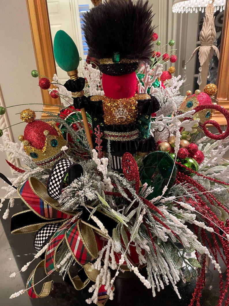 Holiday Nutcracker Drum Centerpiece, Christmas Centerpiece, Festive ...