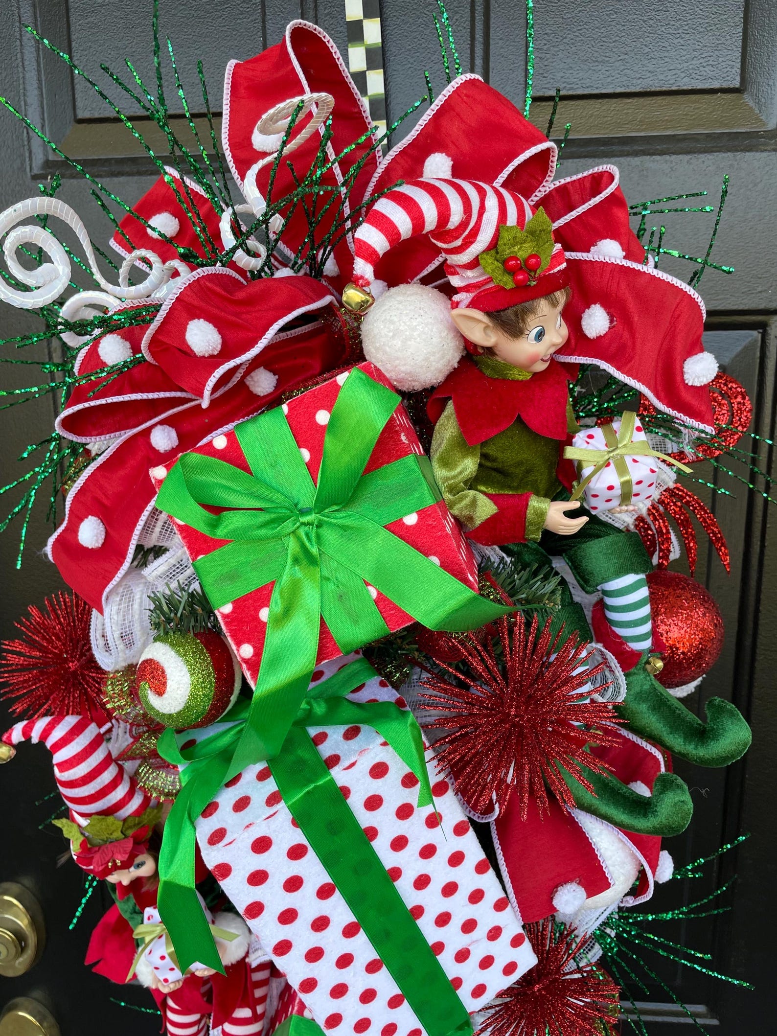 Festive Christmas Elves Swag on Gifts - Etsy