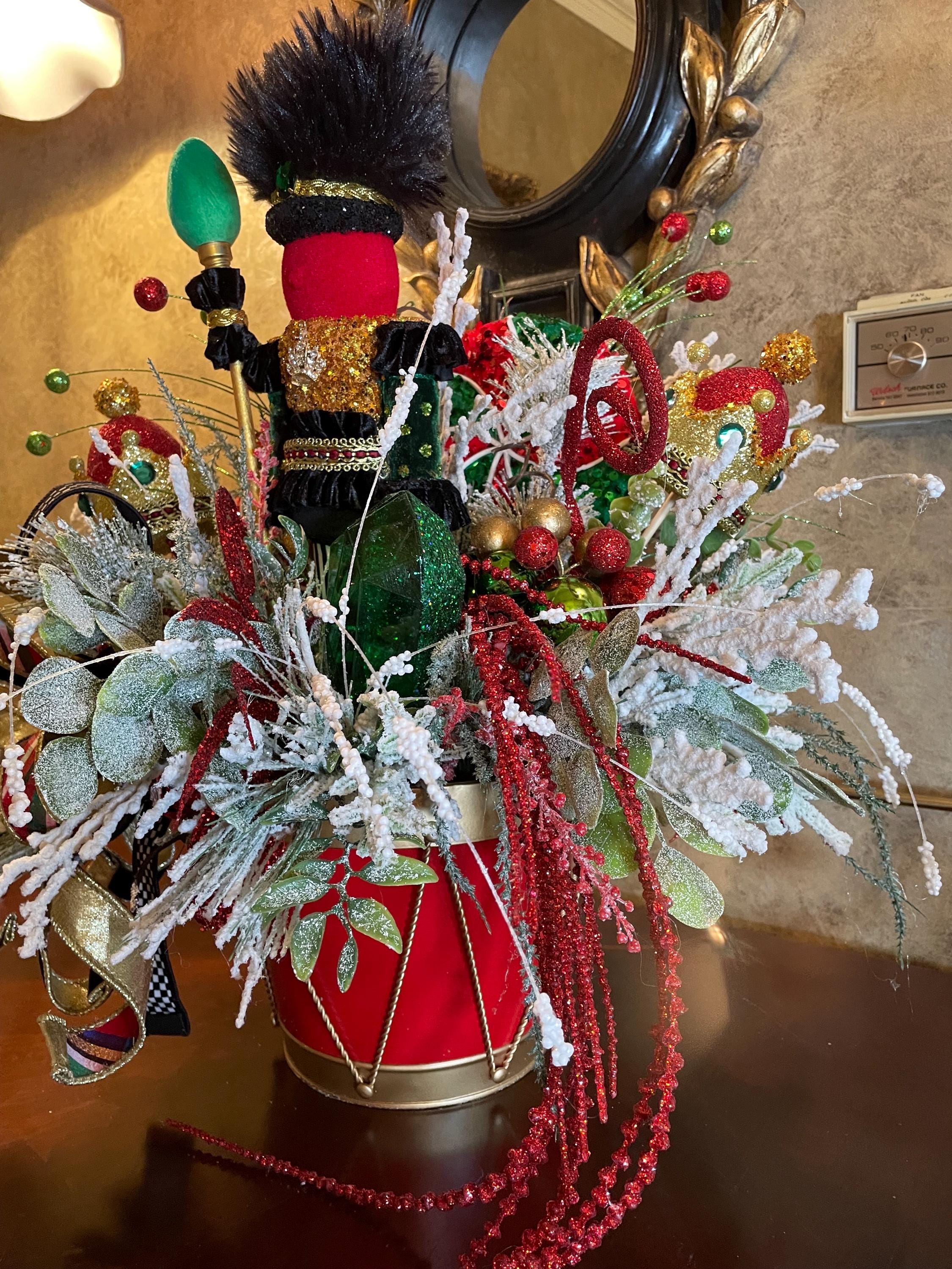 Holiday Nutcracker Drum Centerpiece, Christmas Centerpiece, Festive ...