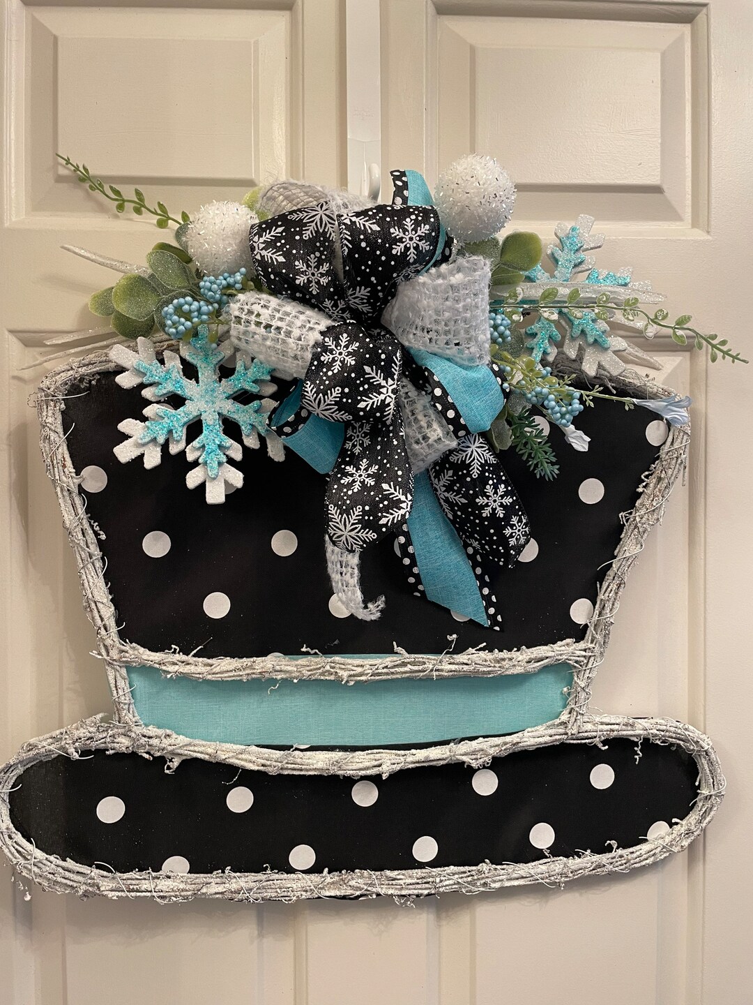 Snowman Hat Door Hanger for Front Door - Etsy