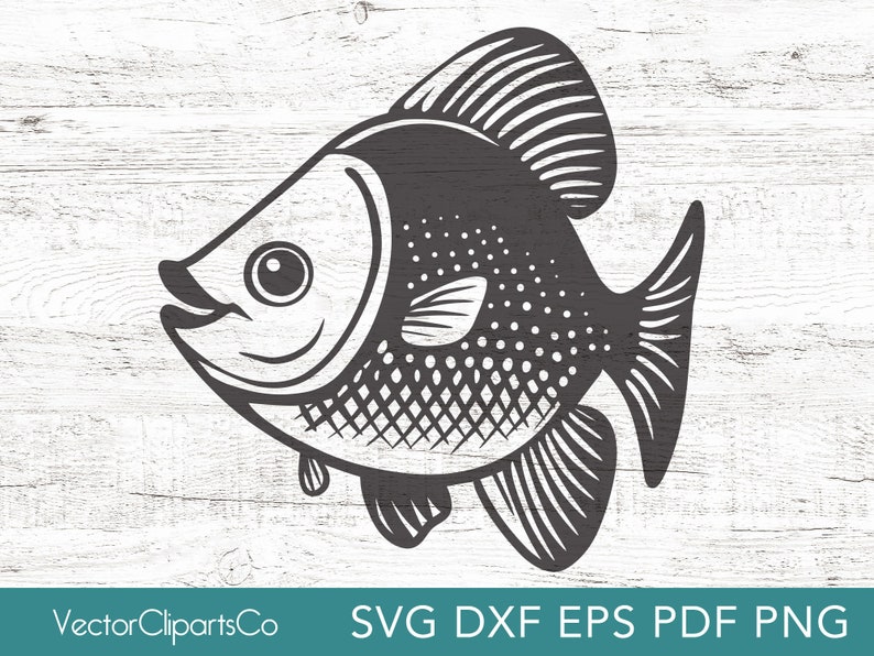 Happy Fish SVG, Cute Fish Clipart, Vector Cut File, Commercial Use ...