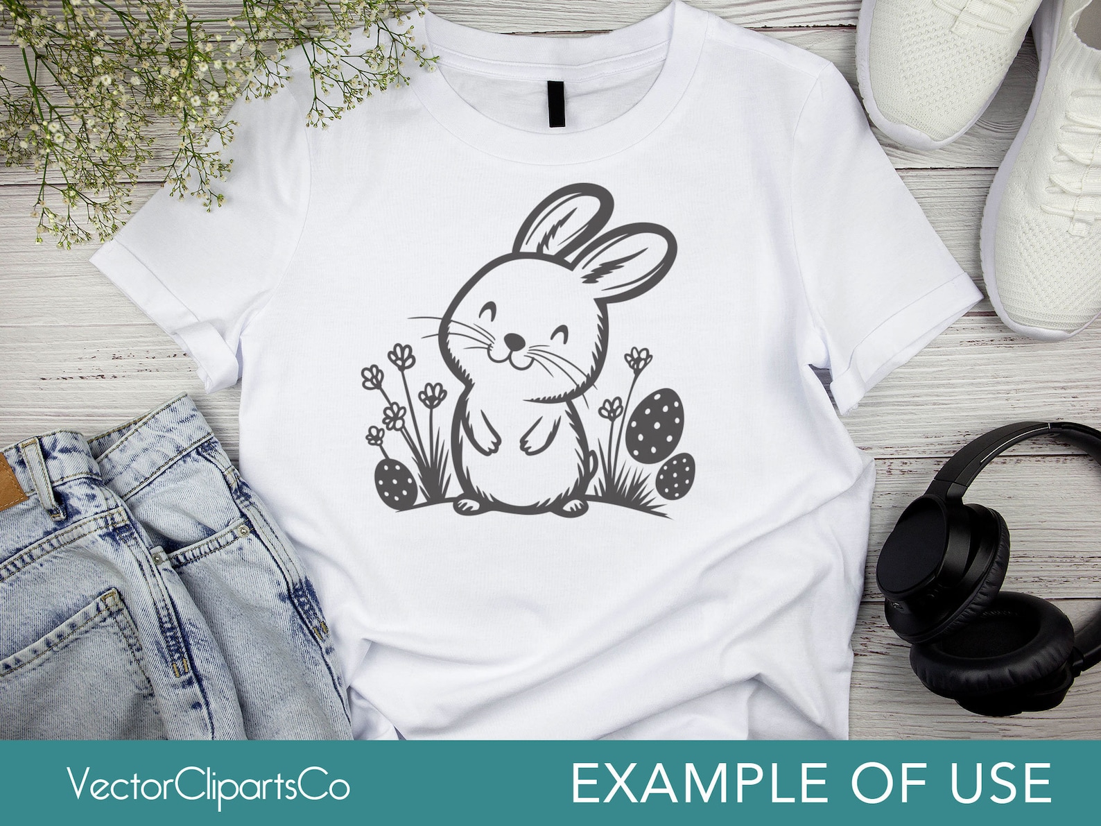 Cute Easter Bunny SVG File for DIY Crafts, Perfect for Easter ...