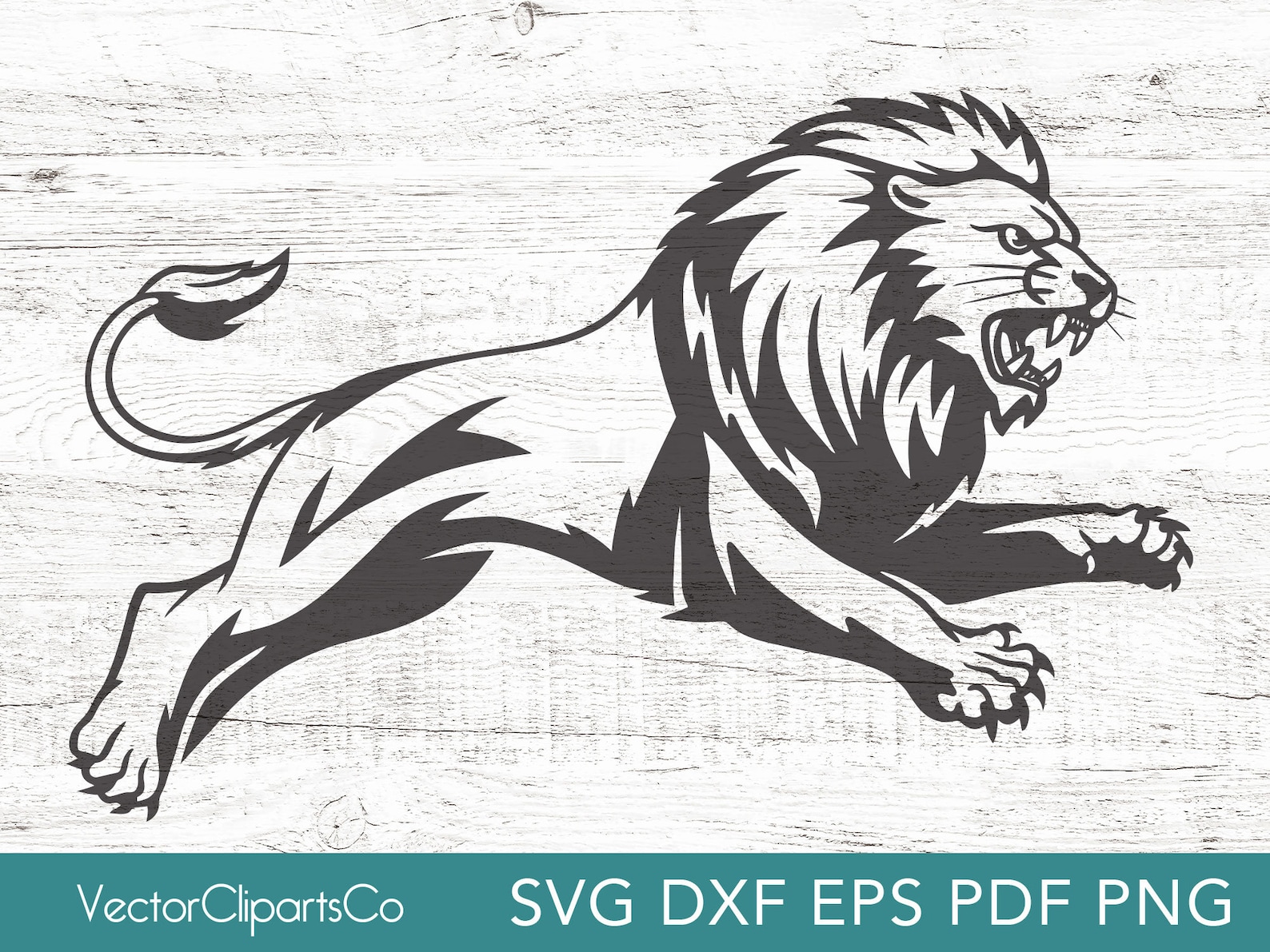 Leaping Lion SVG, Vector Lion Clipart Cut File, Sports Team Logo, Lion ...