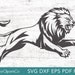 Leaping Lion SVG, Vector Lion Clipart Cut File, Sports Team Logo, Lion ...