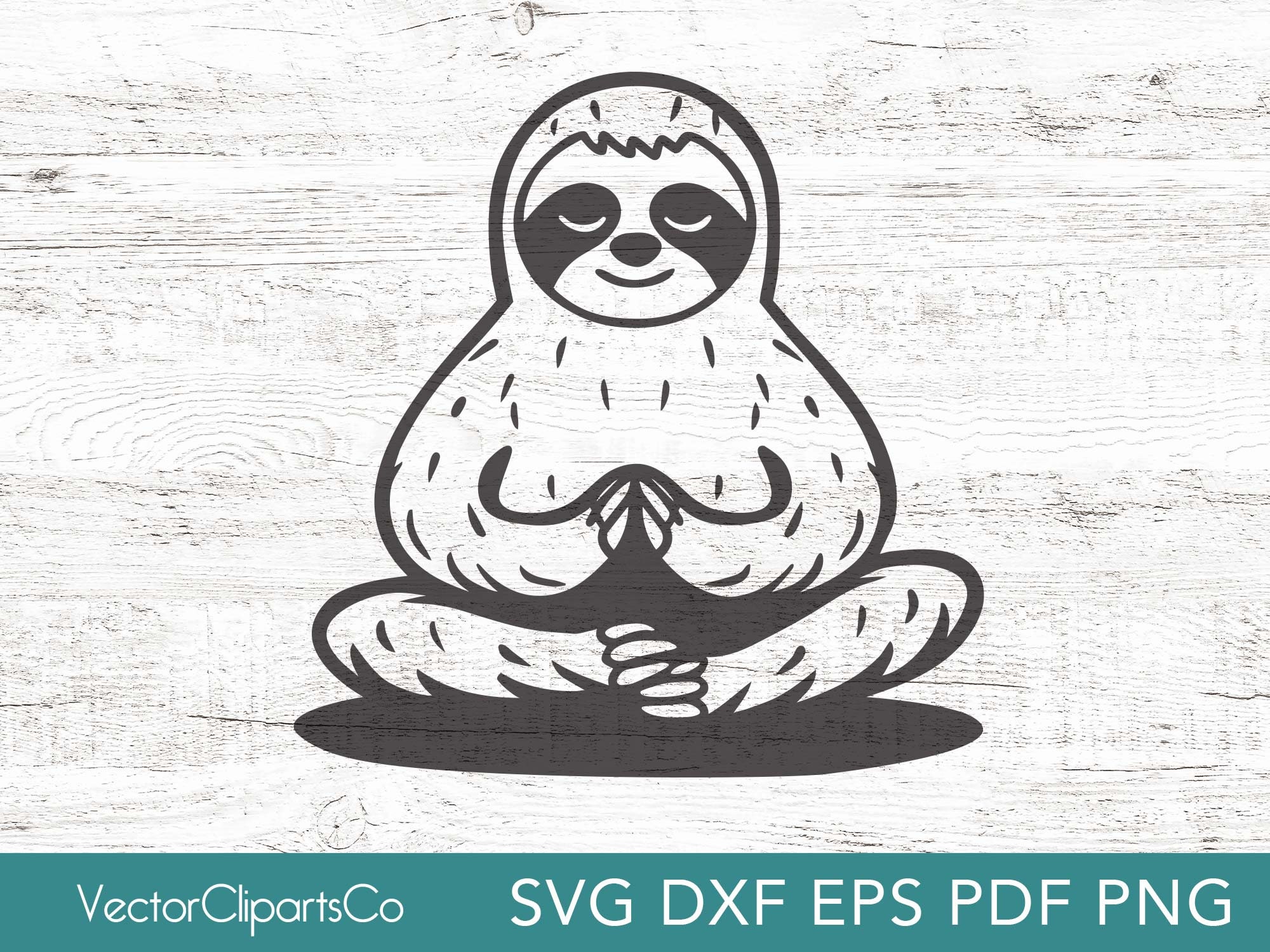 Cute Sloth Svg Meditating Sloth Yoga Sloth Funny Sloth - Etsy