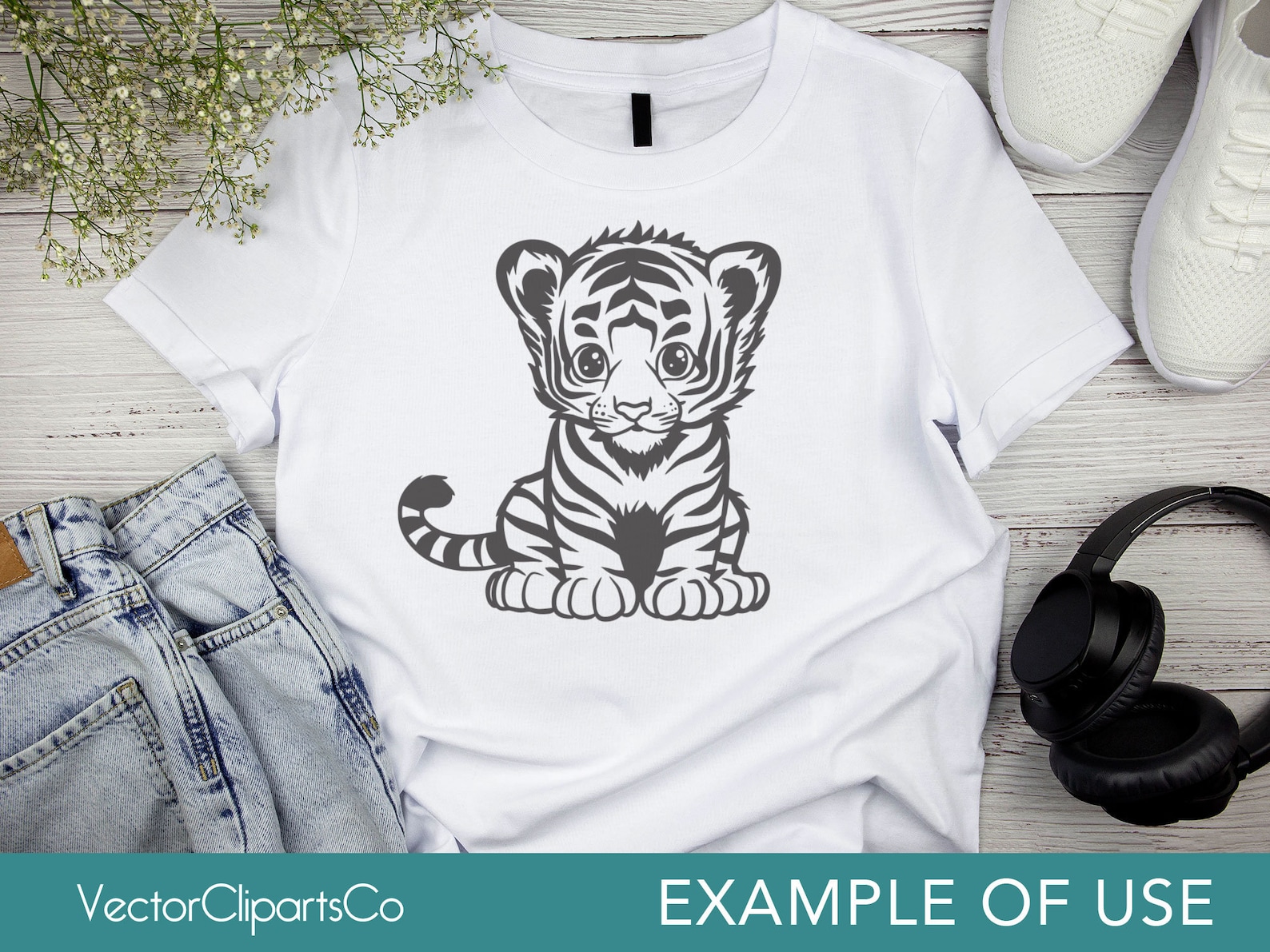 Cute Tiger Cub Svg, Cartoon Tiger Clipart, Baby Tiger Png, Vector Cut ...