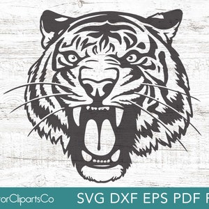 Tiger Svg, Roaring Tiger Clipart, Tiger Png, Vector Cut File, Tiger ...