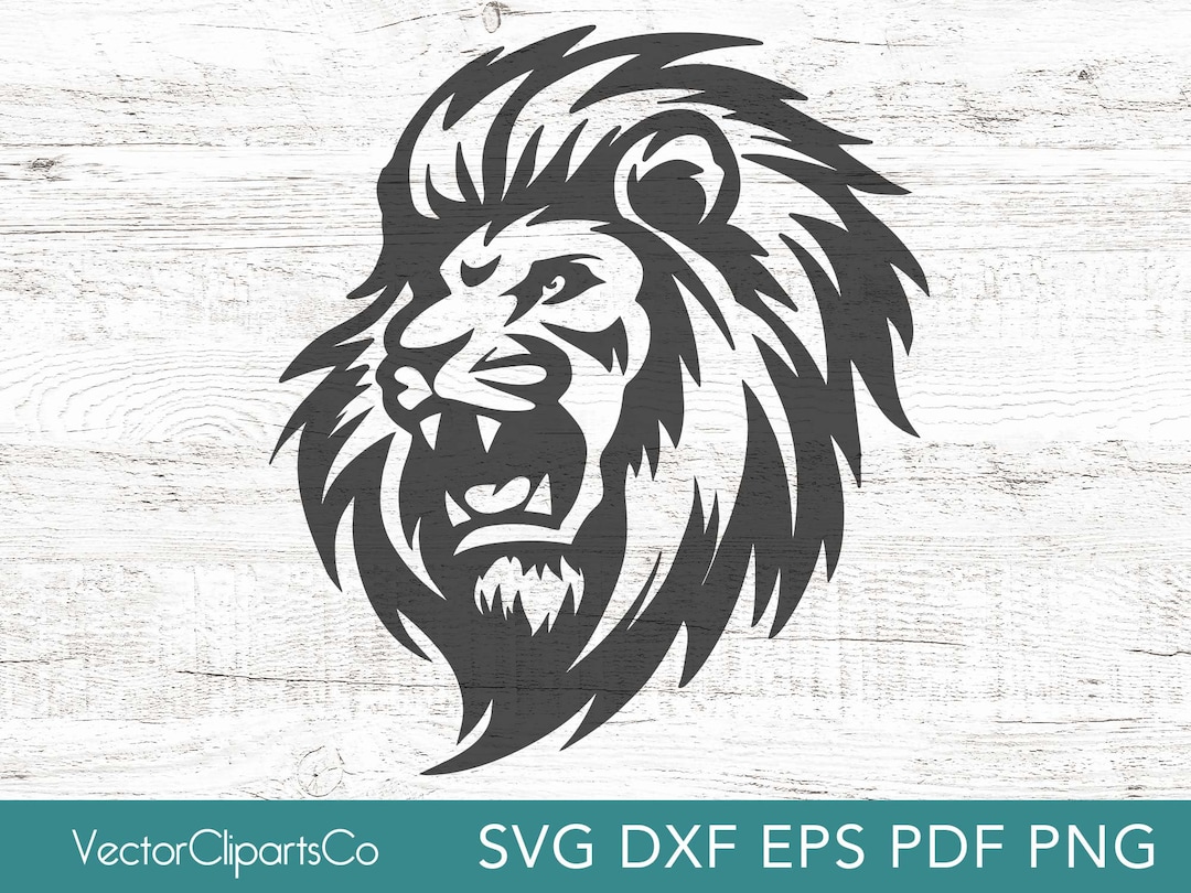 Lion Svg, Roaring Lion Vector Clipart, Logo Lion Head Png, Vector Cut ...