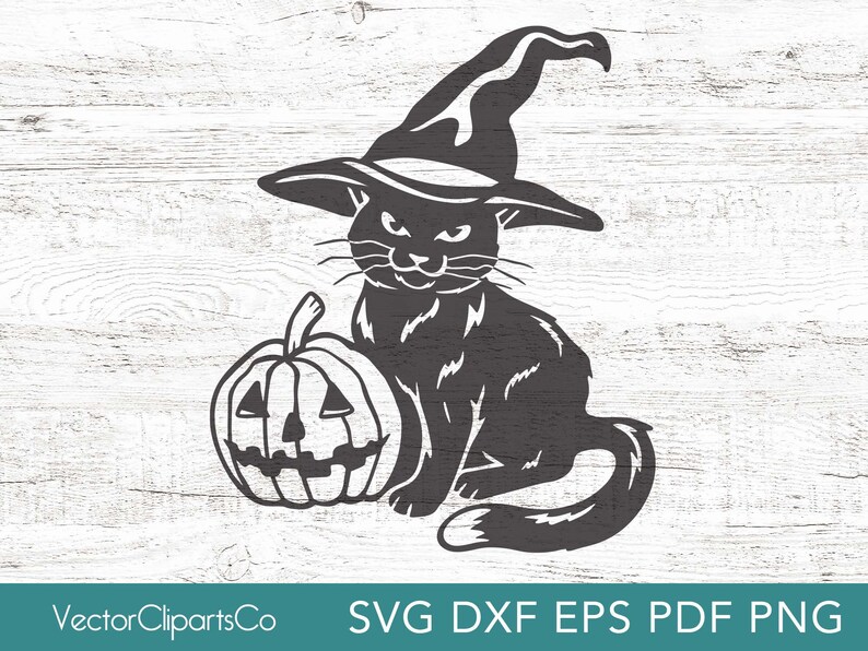 Spooky Cat Svg, Halloween Cat SVG Clipart, Halloween Png, Vector Cricut ...