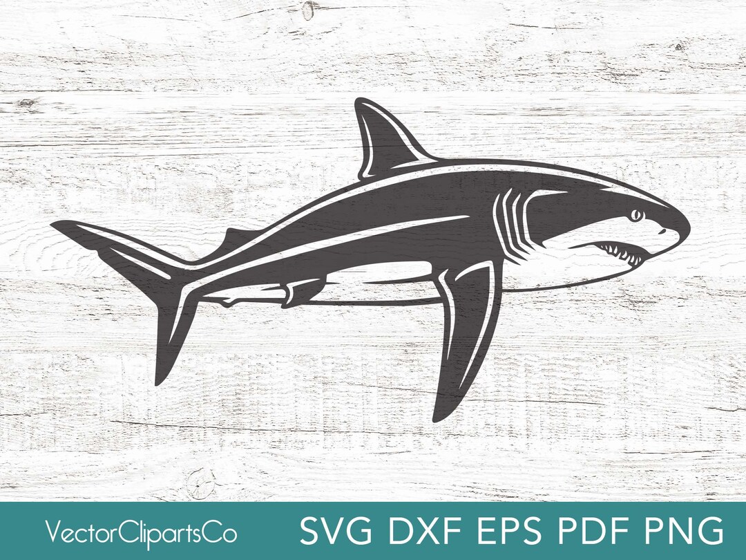 Shark SVG, Shark PNG, Side View Shark Clipart Vector Cut File ...
