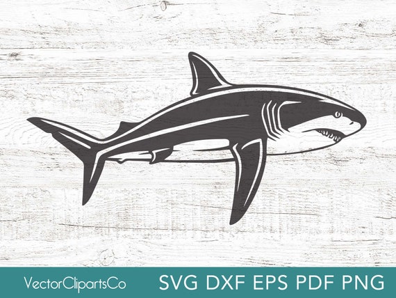 Shark SVG Shark PNG Side View Shark Clipart Vector Cut File - Etsy