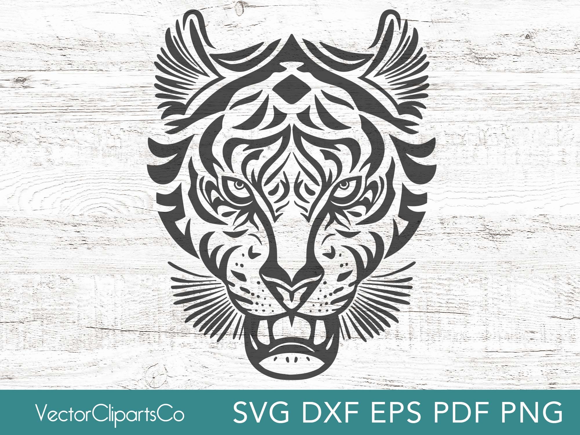 Tribal Tiger Clipart Image