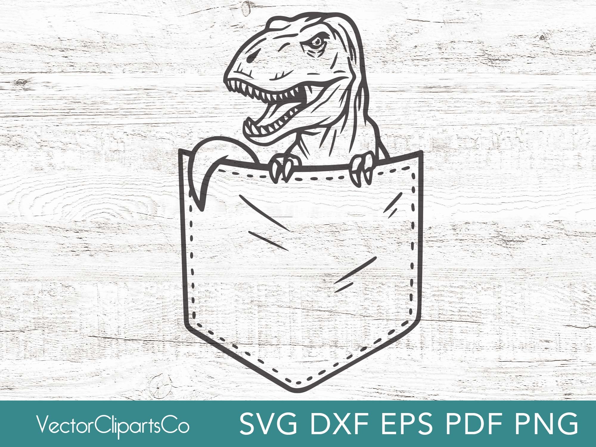 T-rex SVG Cute T-rex in Pocket Dinosaur Clipart (Instant Download) - Etsy