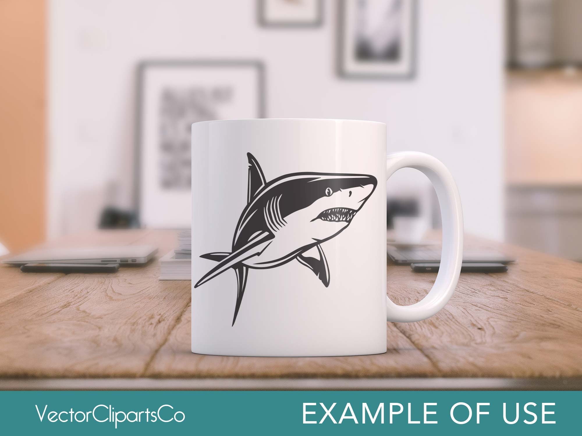 Shark SVG, Swimming Shark PNG, Shark Clipart Vector Cut File ...