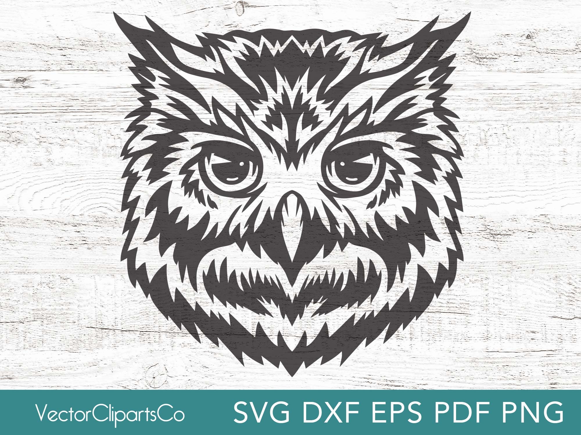 Owl Svg, Owl Head Clipart, Owl Png, Vector Cut File, Owl Face ...
