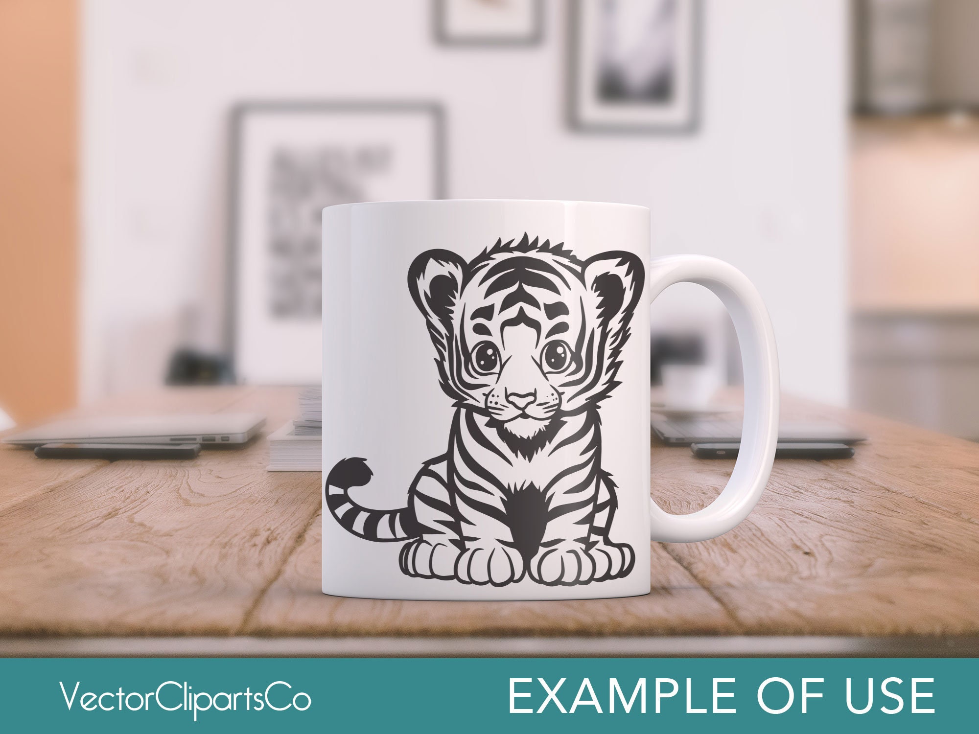 Cute Tiger Cub Svg, Cartoon Tiger Clipart, Baby Tiger Png, Vector Cut ...