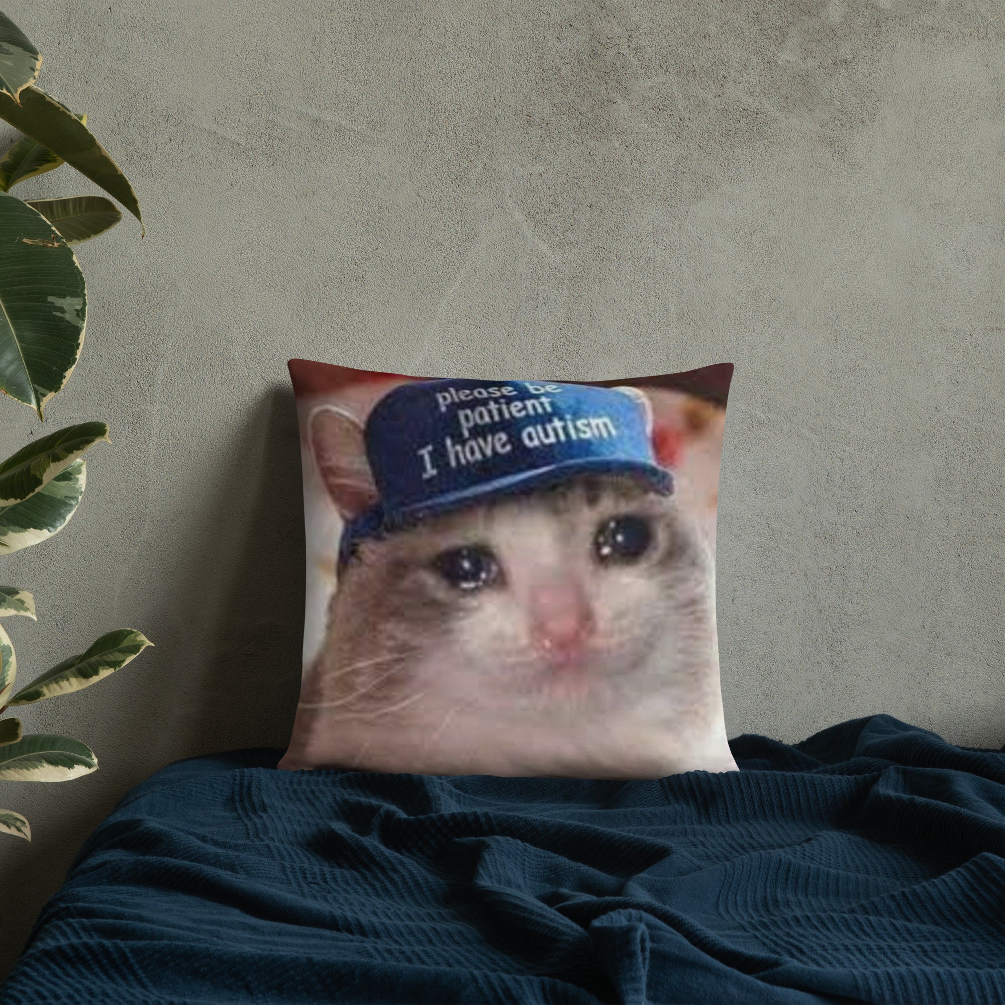 Autism Cat Pillow / Please Be Patient I Have Autism / Autism Pillow ...