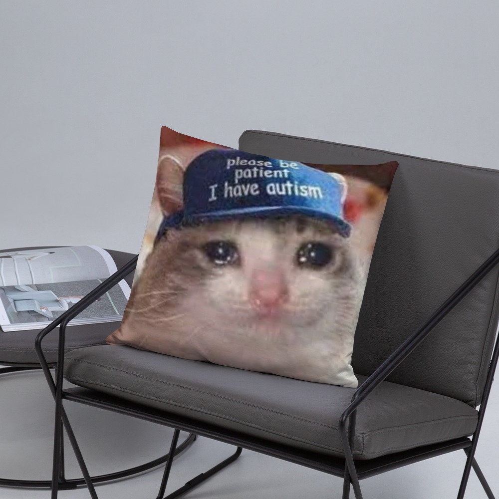 Autism Cat Pillow / Please Be Patient I Have Autism / Autism Pillow ...