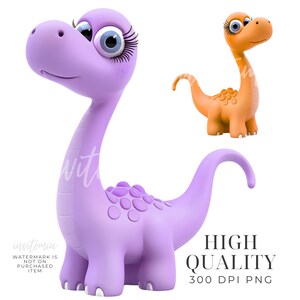 Girl Dinosaur Animated Dino Clipart Pink Purple Rainbow Colored ...