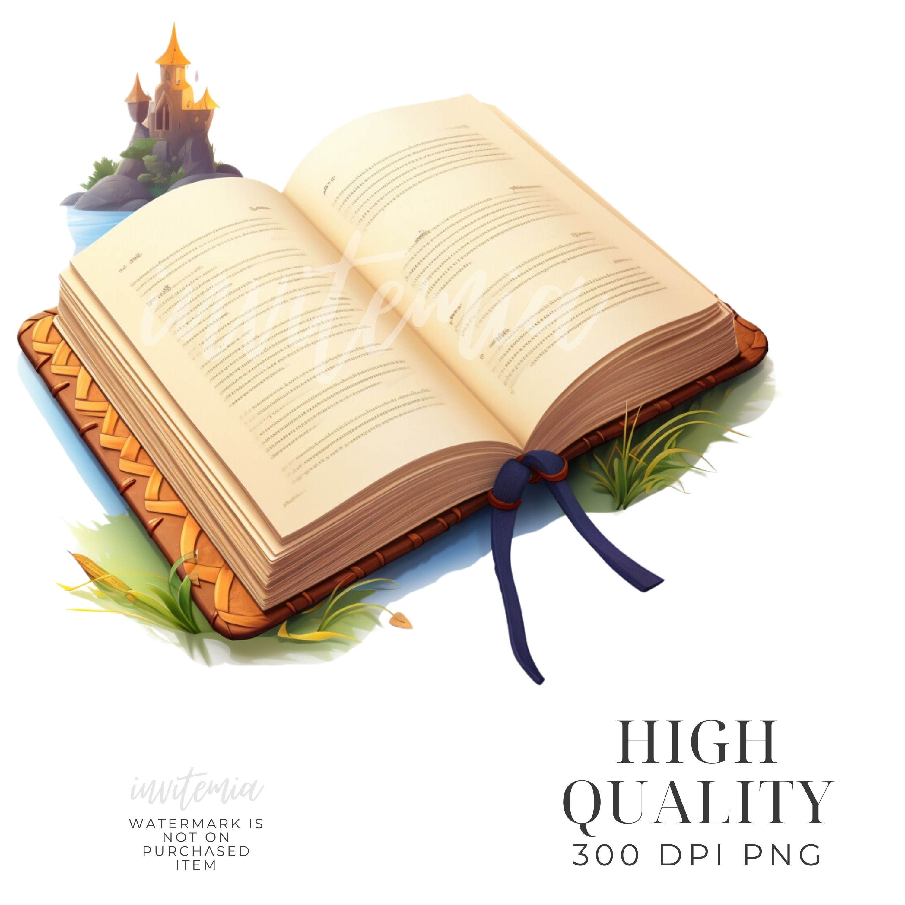 Open Storybook Images Book Border Clipart the Next Chapter Watercolor ...