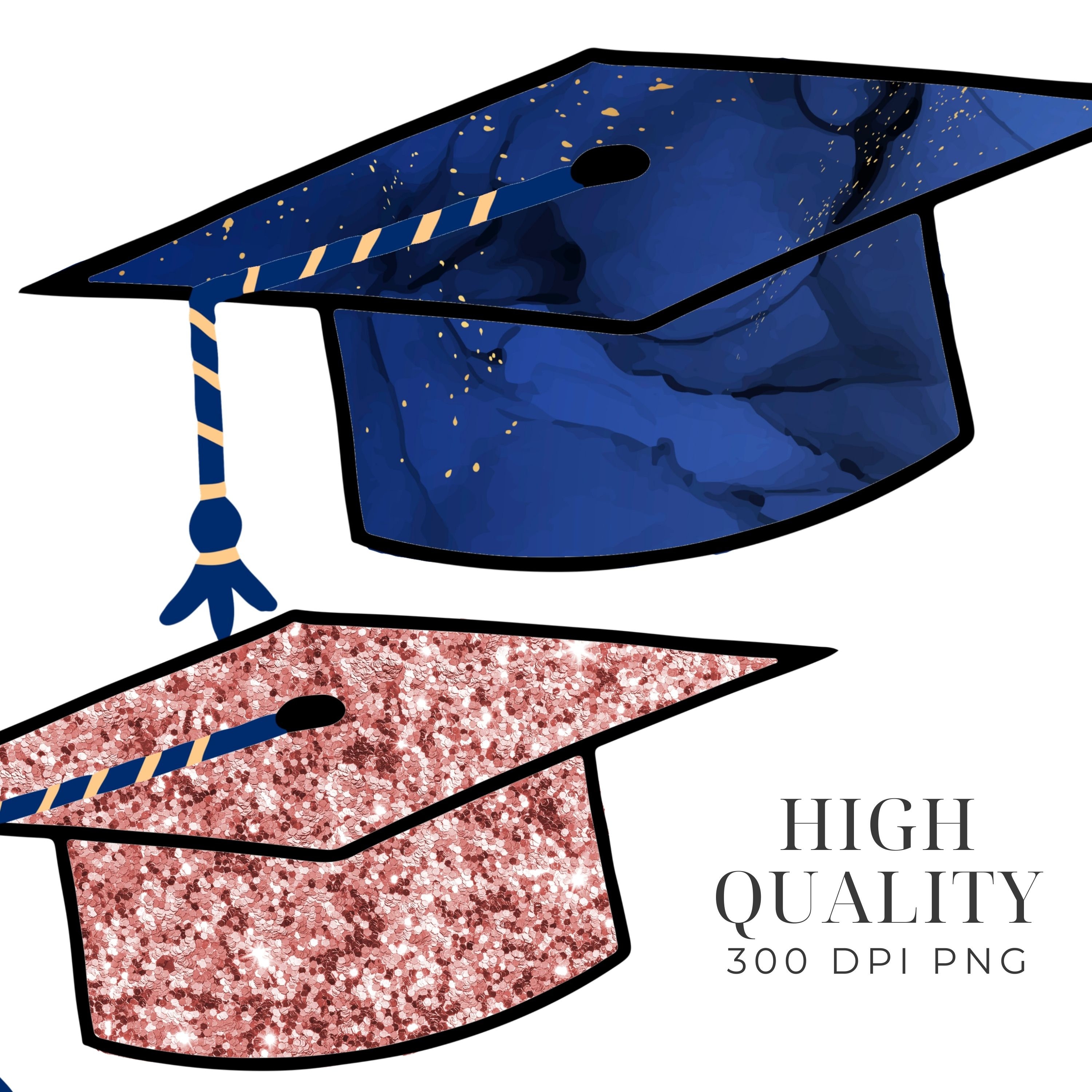 Graduation Cap Images Class of 2024 PNG Clip Art, Glitter Graduation ...