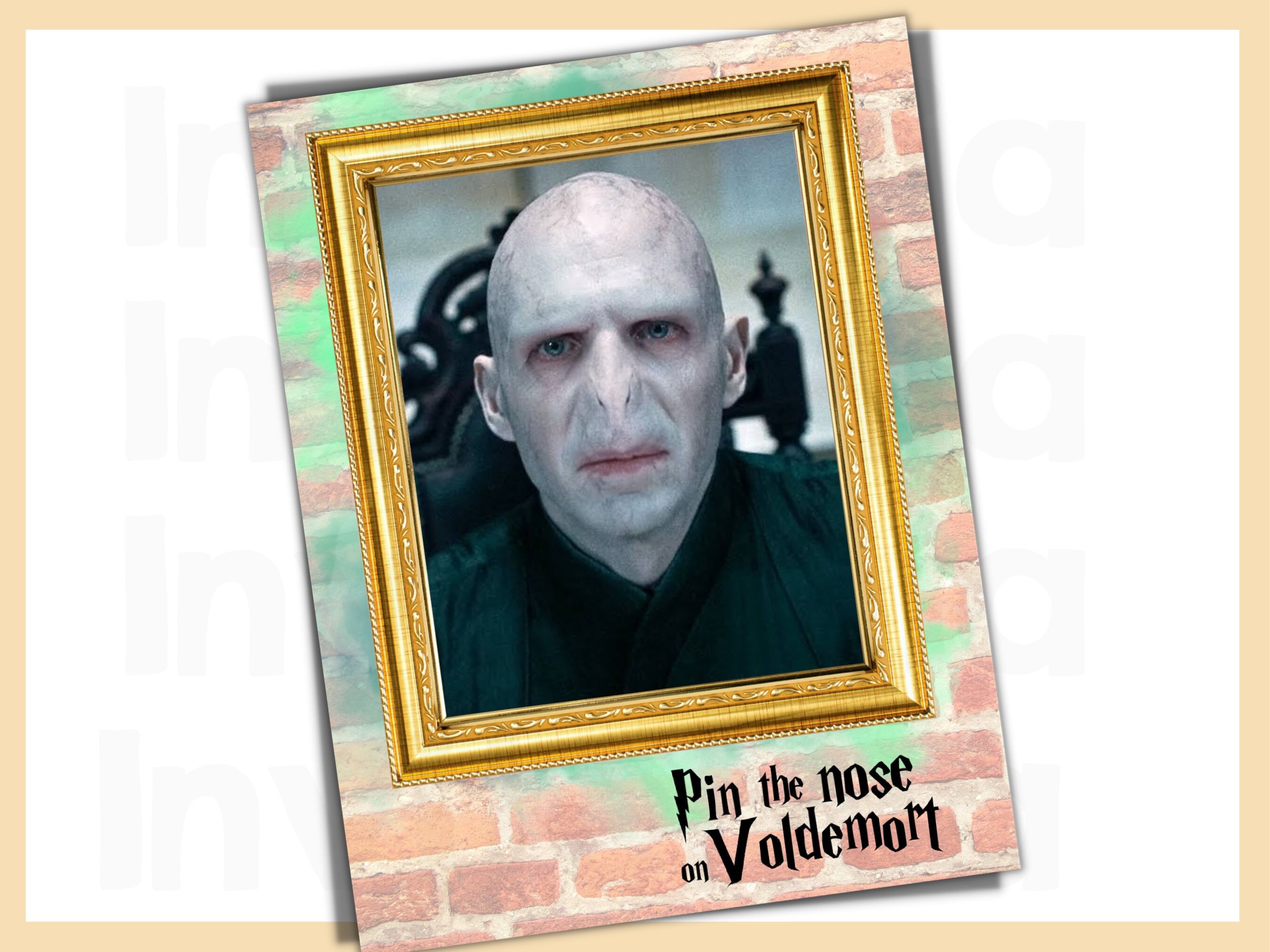 Wizard Birthday Party Game Pin the Nose on Voldemort Witch - Etsy