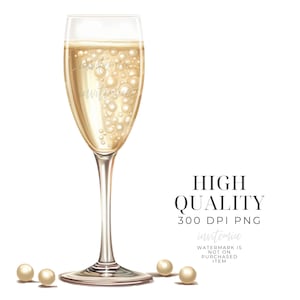 Pearls and Prosecco PNG Clipart, Prosecco Wine Glass Image, Pearls and ...