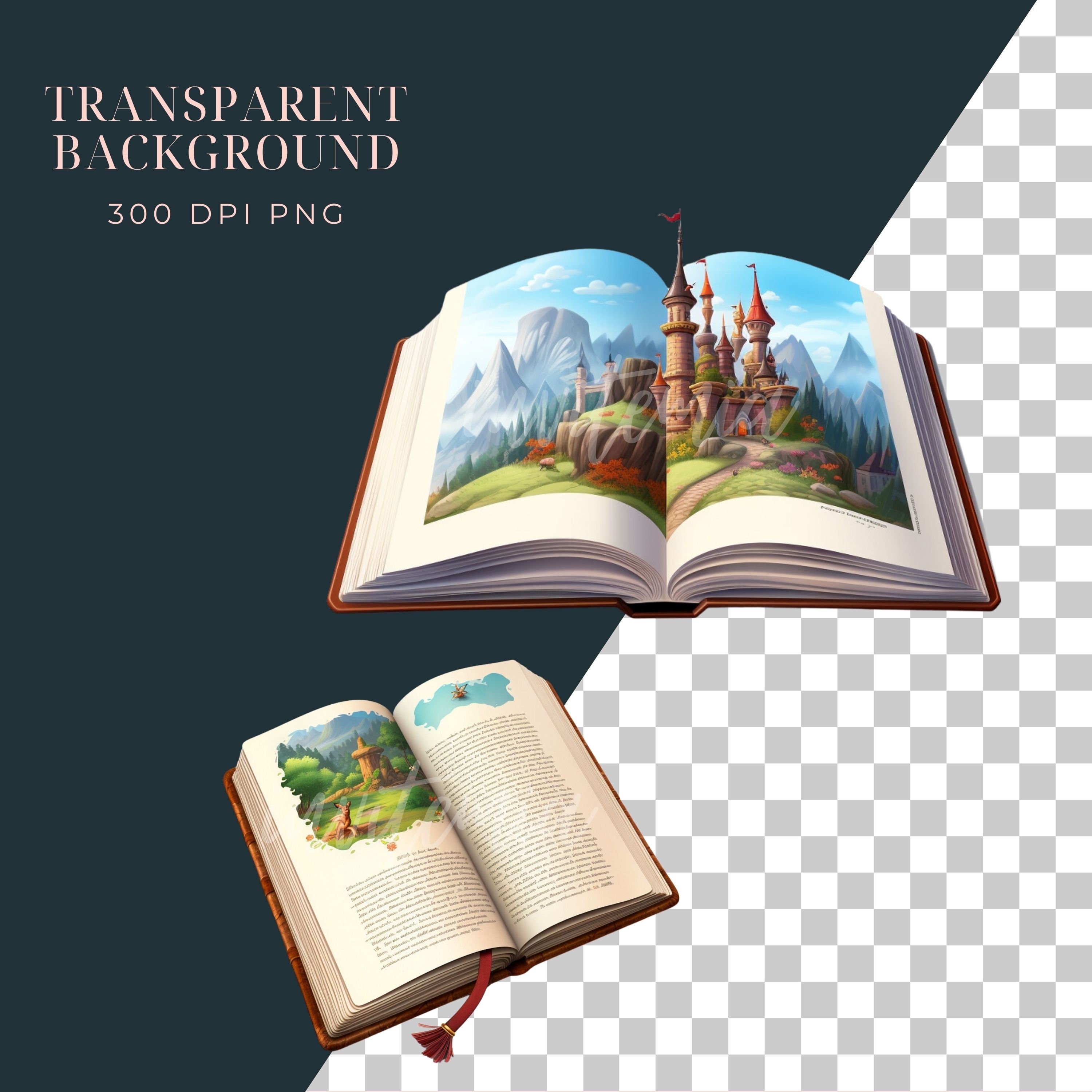 Open Storybook Images Book Border Clipart the Next Chapter Watercolor ...