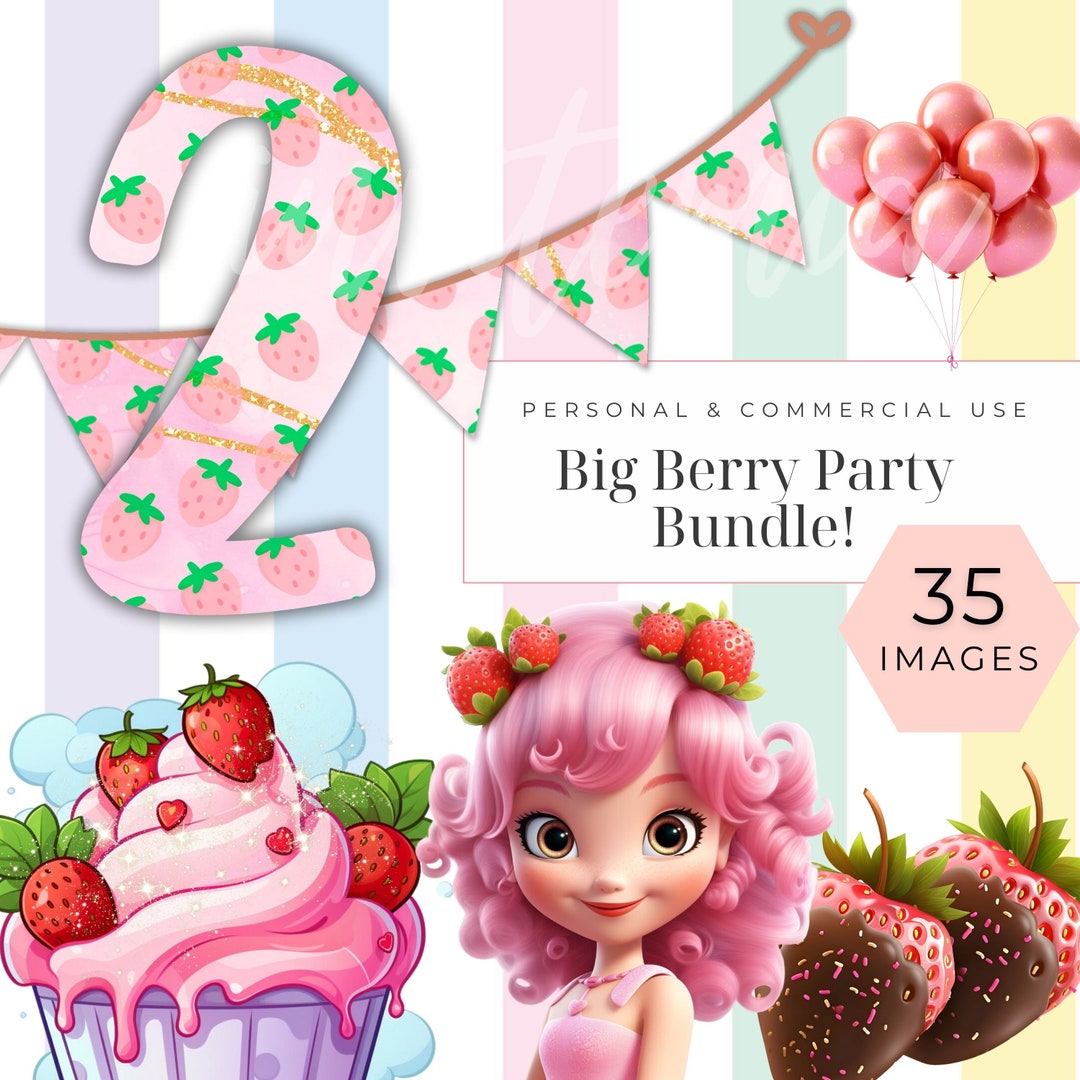 Cute Strawberry Baby Girl Clipart Berry First Birthday Png, Sweet One ...