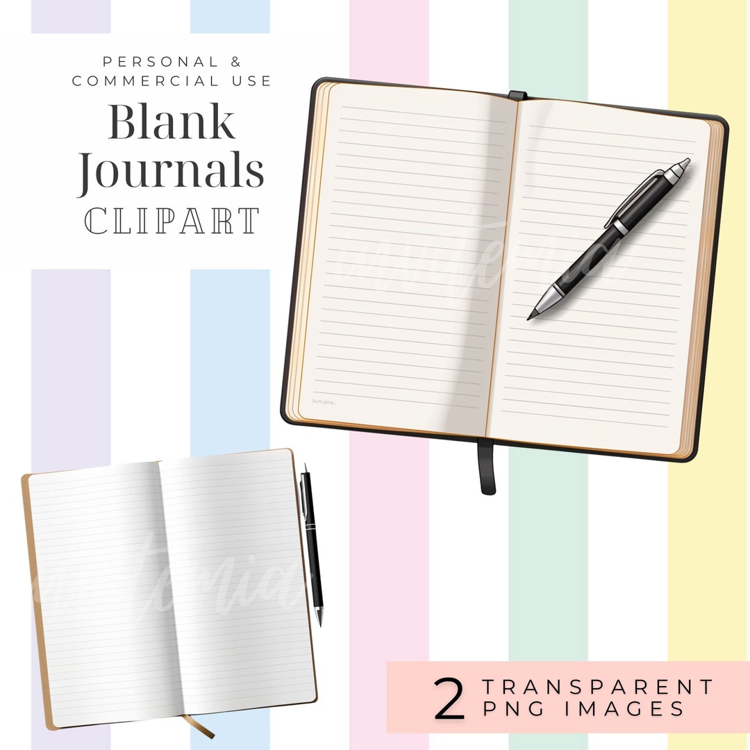 Open Journal PNG Blank Diary Notebook Images Book Border Clipart the ...