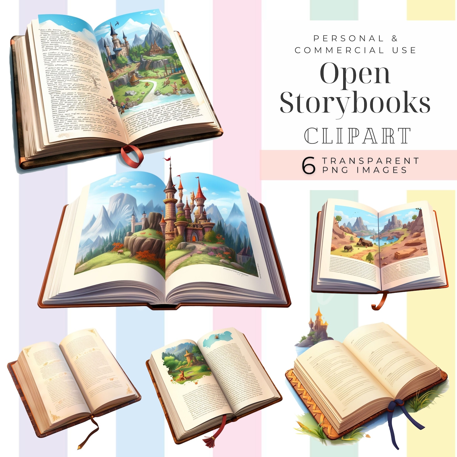 Open Storybook Images Book Border Clipart the Next Chapter Watercolor ...