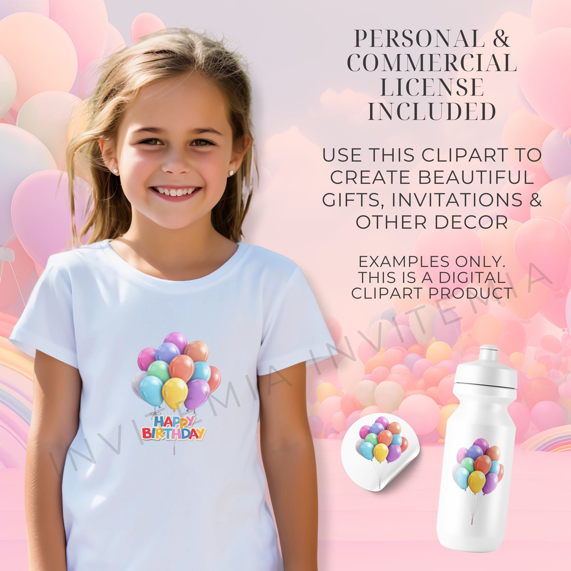 Rainbow Balloons Clipart, 3D Rainbow Birthday Balloons, Spring Children ...