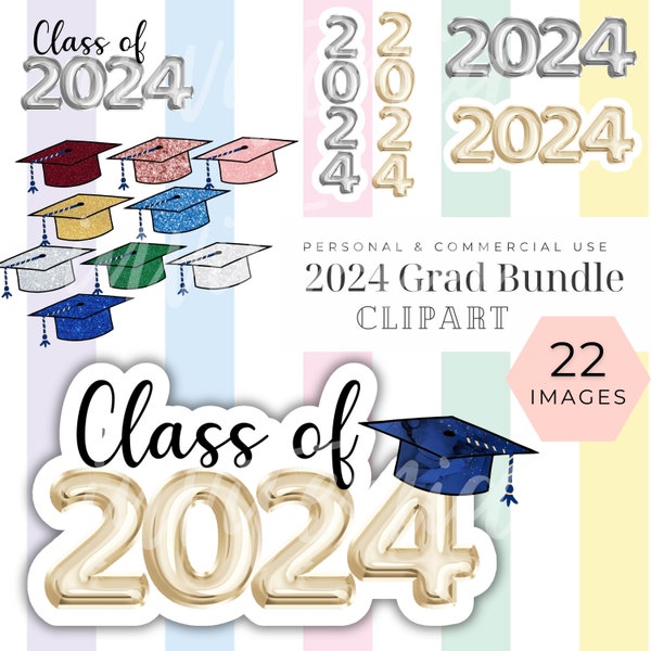 Graduation Cap Images Class of 2024 PNG Clip Art, Glitter Graduation ...