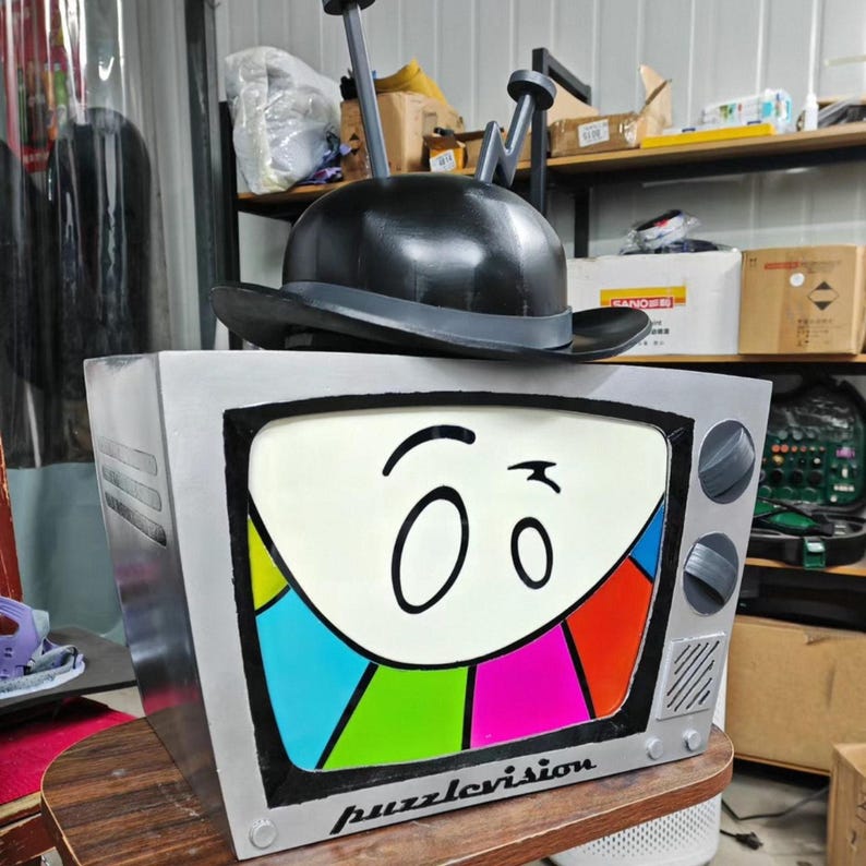 Mr. Puzzles Cosplay Helmet – SMG4 Wearable Mask-custom Tv-head Helmet ...