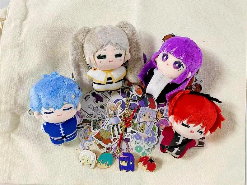 Frieren: Beyond Journey's End – Frieren, Fern,stark , Himmel Plush Toy ...