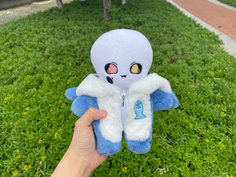 Undertale Sans-inspired Plush – 20cm Handmade Cotton Skeleton Doll ...