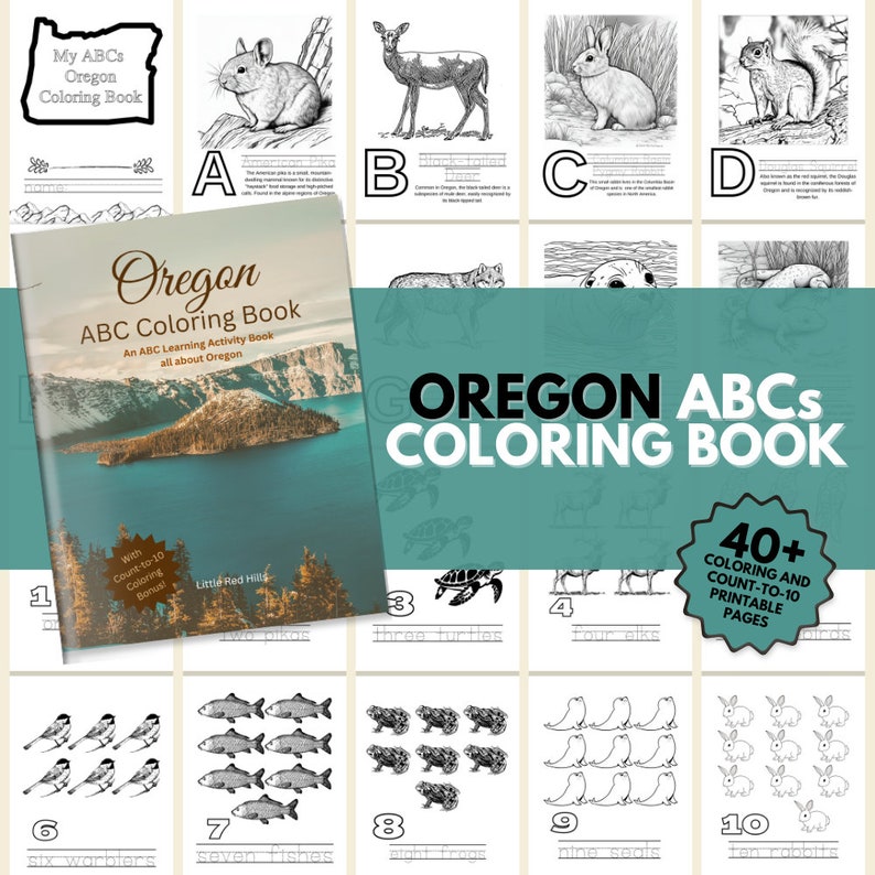 My Oregon Abcs Coloring Book: an ABC Learning and Coloring Kids ...
