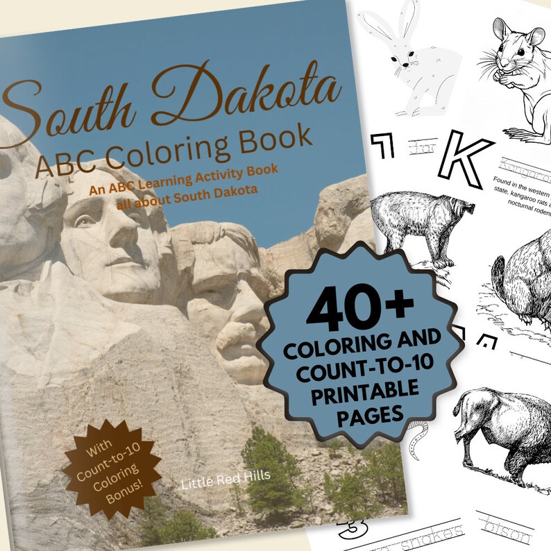 My South Dakota Abcs Coloring Book: an ABC Learning and Coloring Kids ...