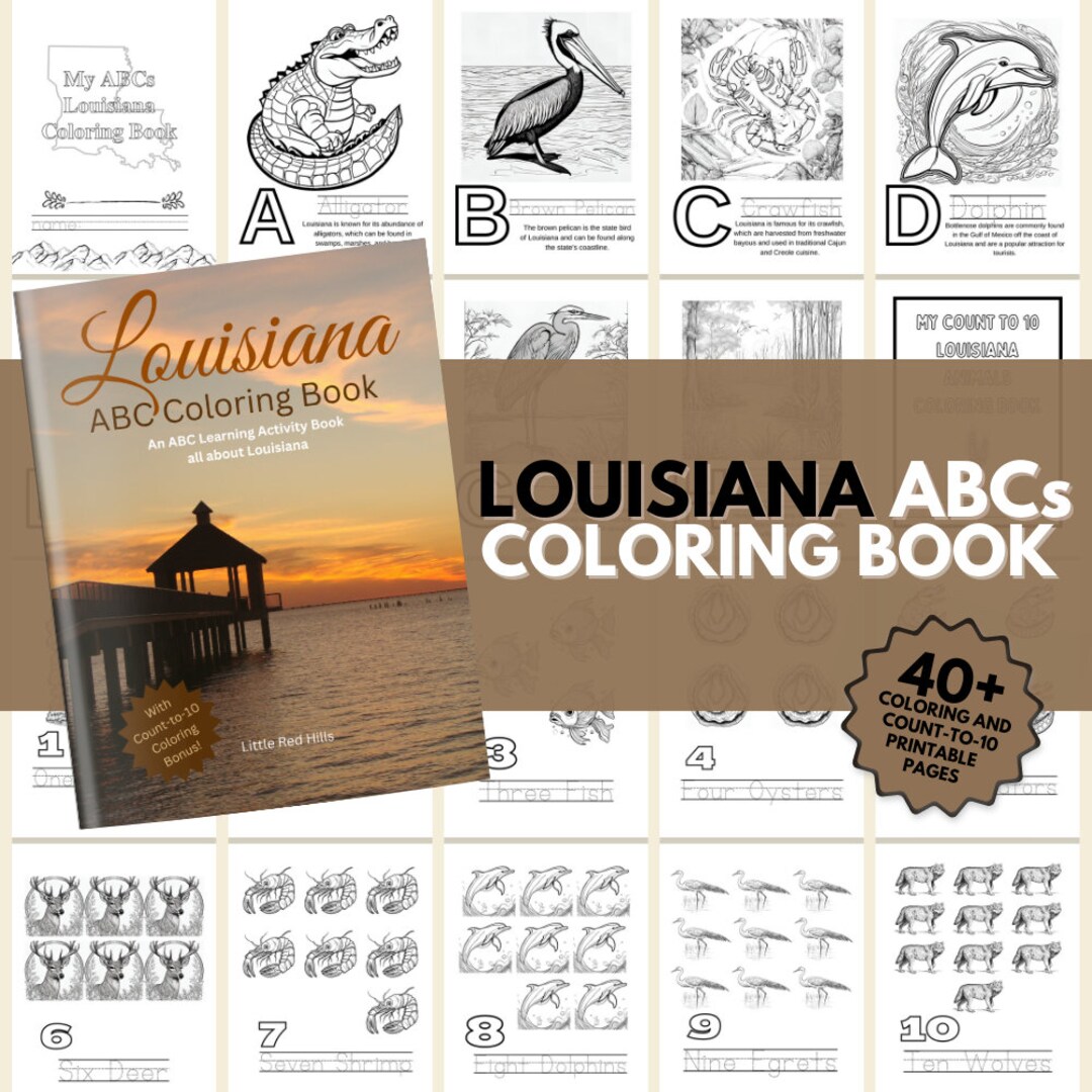 My Louisiana Abcs Coloring Book: an ABC Learning and Coloring Kids ...