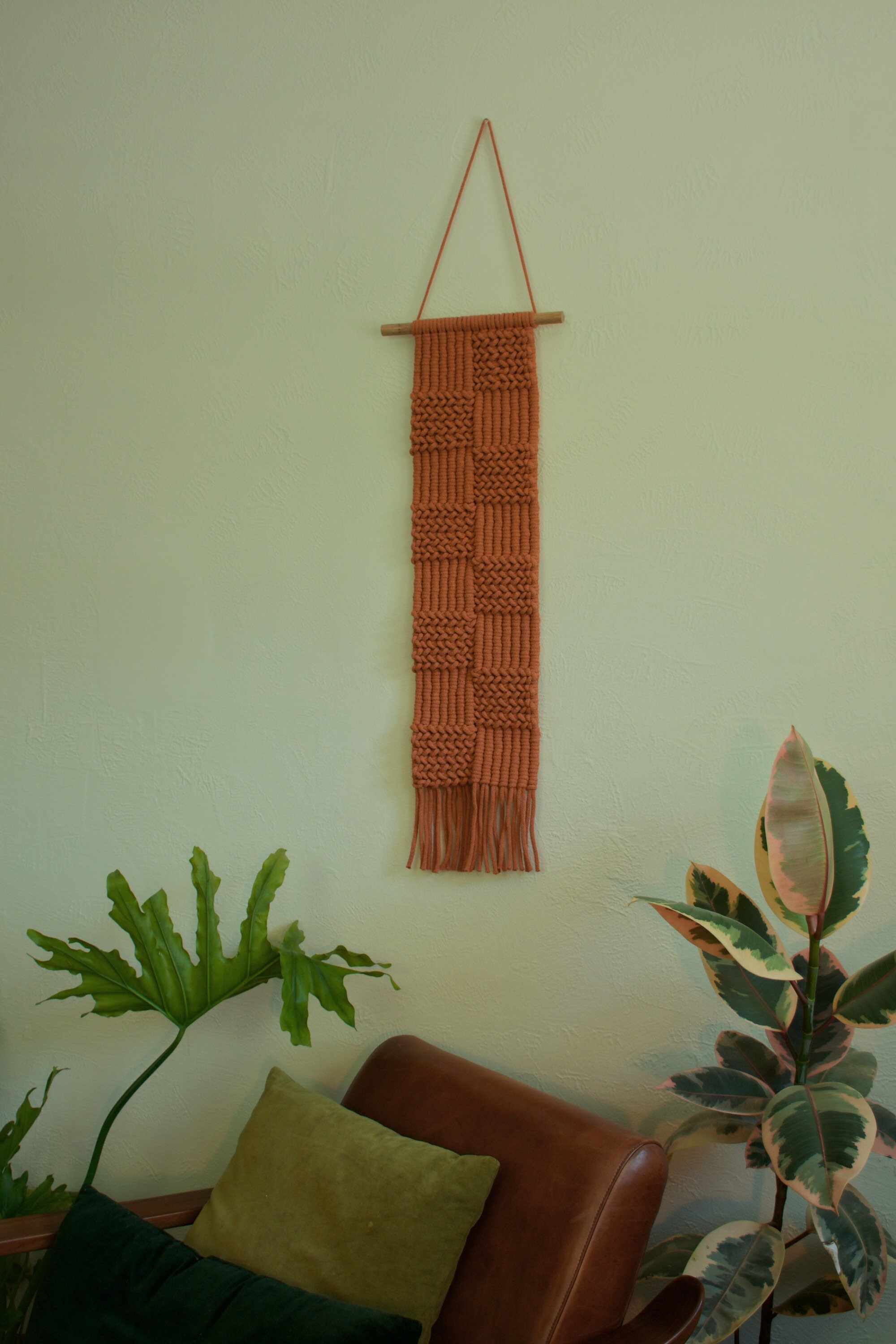 Square Patches Macrame Textile Handwoven Wall Art Customizable - Etsy