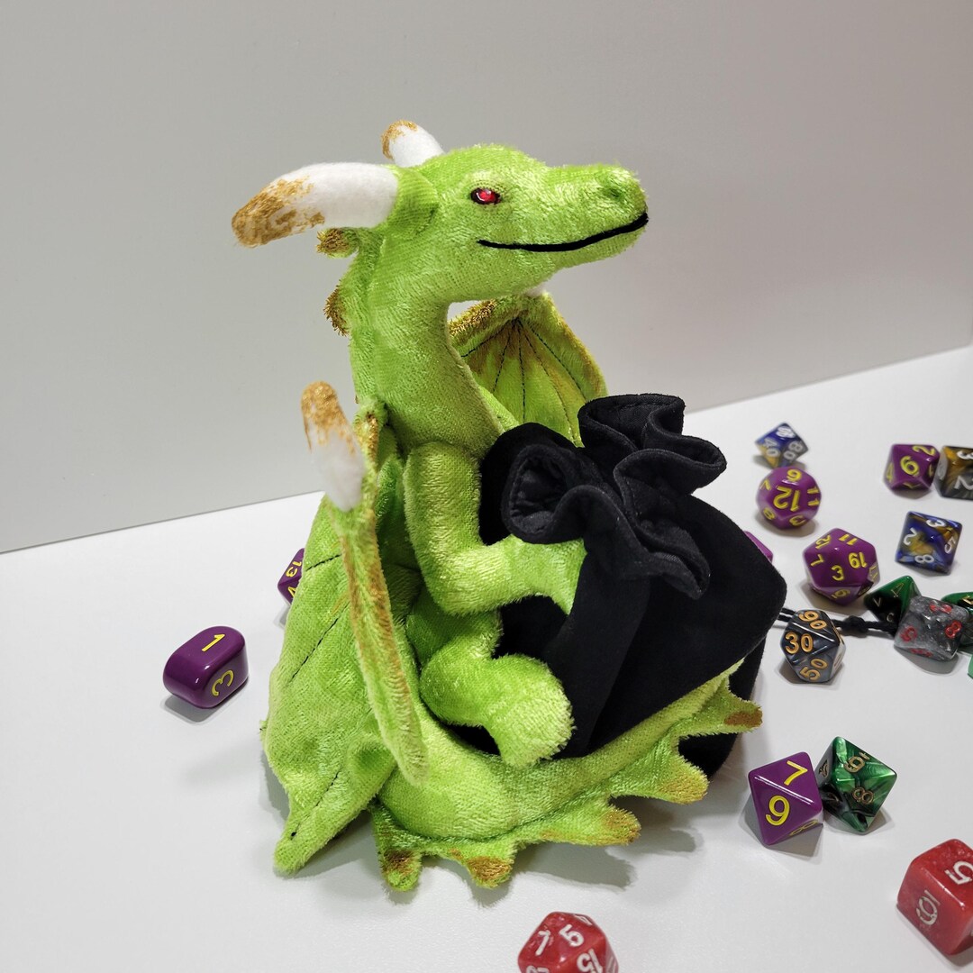 Green Dragon Dice Bag, Storage Pouch for Table Games, Velvet Trinket ...