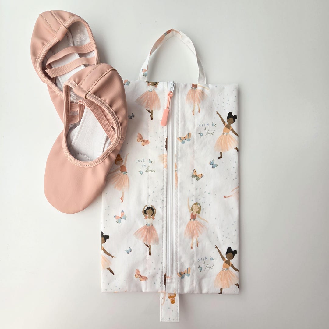 Multicultural Ballerina Dance Shoe Bag: Zippered, Lined Cotton Bag - Etsy
