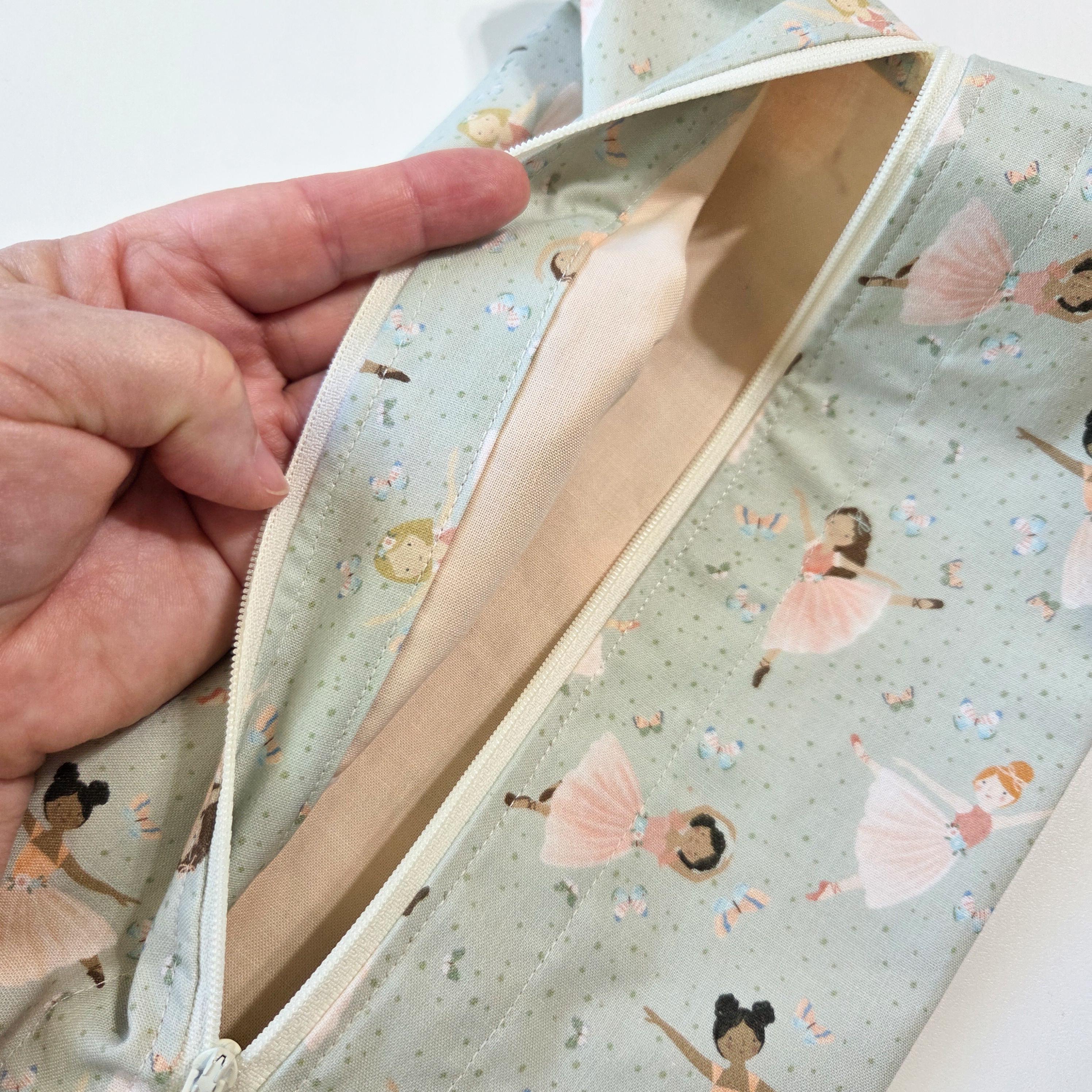 Personalized Green and Peach Dance Shoe Bag With Dancers in Tutus Print ...