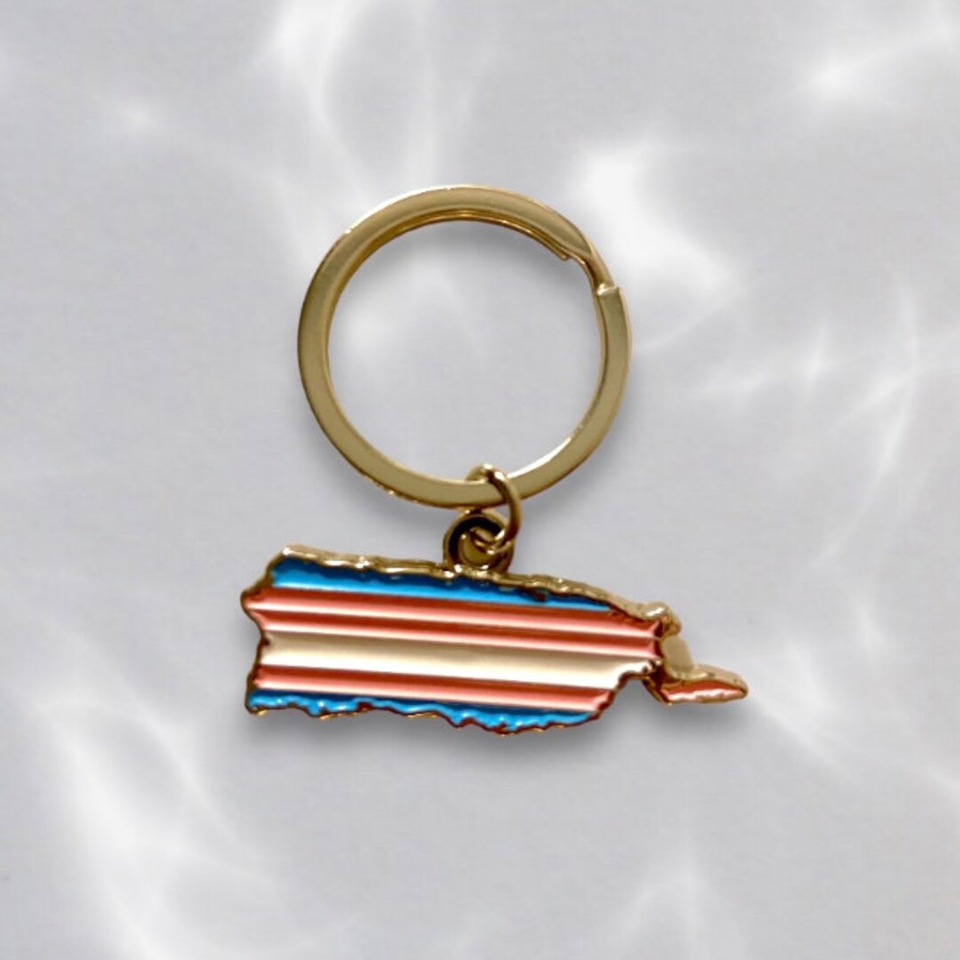 Puerto Rican Trans Keychain - Etsy