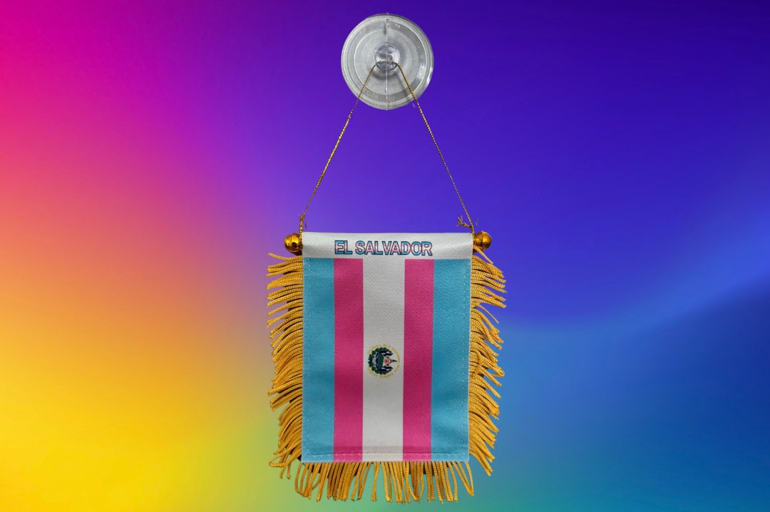 El Salvador Hanging Trans Flag - Etsy