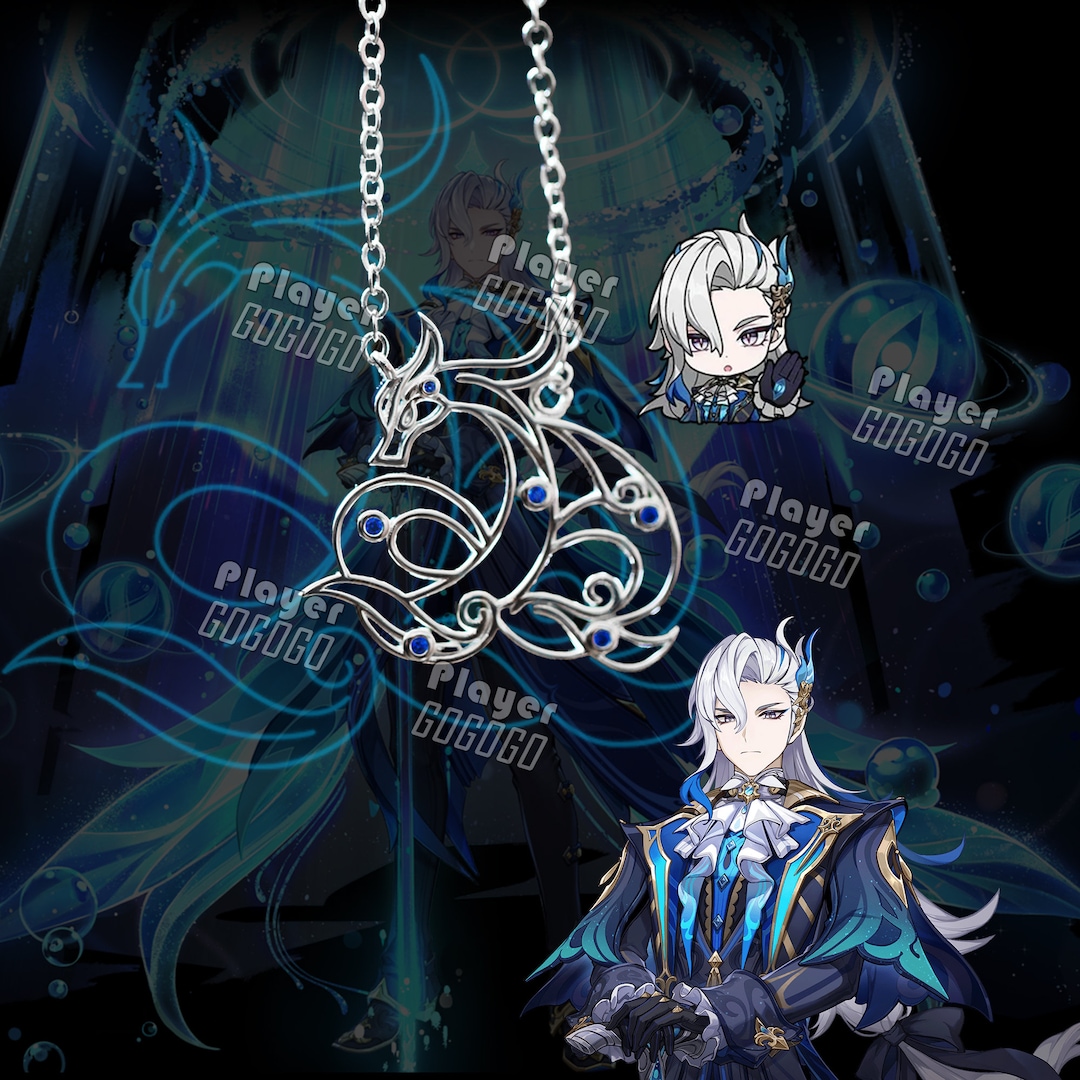 Genshin Impact Neuvillette Leviathan Judicator Pendant Necklace ...